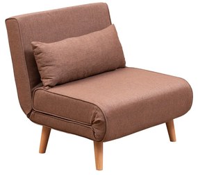 Hanah Home Rozkládací křeslo FOLDE hnědé