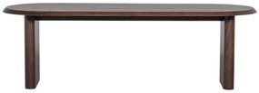 Hoorns Dřevěný hnědý oválný jídelní stůl Ellisie 90 x 240 cm