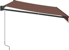 Ručně zatahovací markýza hnědá 350 x 250 cm 3215704