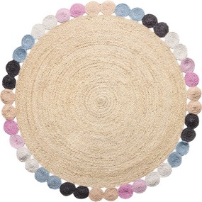 Diamond Carpets India, Ručně vázaný kusový koberec Arcadia SM-01 Natural Multi kruh, 300x300 (průměr) kruh, vícebarevná, chodba / předsíň