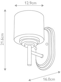 Elstead FE-MALIBU1-BATH - LED Koupelnové nástěnné svítidlo 1xG9/3W/230V IP44