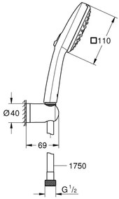 GROHE 26176001 - Sprchový set VITALIO COMFORT 110 110 mm lesklý chrom