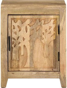 Noční stolek 40 x 30 x 50 cm masivní mangovníkové dřevo 320811