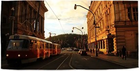 Sablio Ručník Tramvaj v historickém městě - 30x50 cm