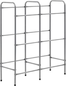 Skladový regál na 6 přepravek stříbrný 96 x 33 x 116 cm ocel 285213