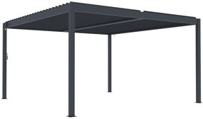 Hliníková bioklimatická pergola s lamelami BestBerg BBP-16G / 4 x 4 m / šedá