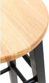 Černá/v přírodní barvě barová stolička z kaučukového dřeva (výška sedáku 74 cm) Chester – Premier Housewares