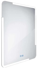 Nimco - Zrcadlo s LED osvětlením, 60x80 cm, dotykový senzor, hliník ZP 15002VX