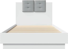 Rám postele s čelem bílý 90 x 200 cm kompozitní dřevo 3209940