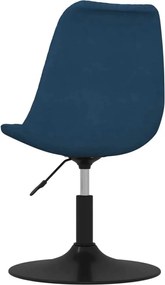 vidaXL Otočné jídelní židle 4 ks samet [338371] Barva: Modrá