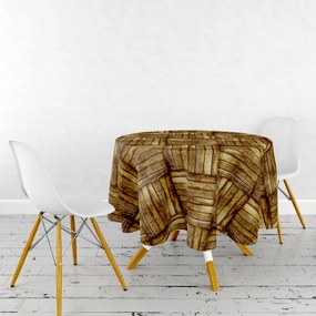 Ubrus PVC kulatý FL-1168 - Dřevěný dekor (různé velikosti)