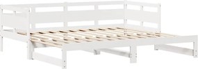 Válenda s přistýlkou a zásuvkami bez matrace bílá 80x200 cm 3302234