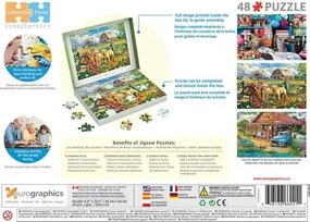 EUROGRAPHICS Puzzle Connecting Pieces: Štěňata na jaře / 48 dílků / ve