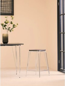 Stolička z jilmového dřeva ve stříbrné barvě/v přírodní barvě District – Premier Housewares