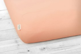 Jersey prostěradlo meruňkové na výšku matrace do 30 cm Velikost: 160 x 200