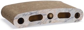 Designové kočičí kartonové škrábadlo se hrou Suvi béžové