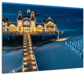 Obraz - hotel na pláži (70x50 cm)