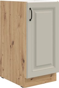 STILO ac | dolní skříňka 40 D 1F s policí | 40 cm | UNI dvířka | artisan/světle šedá