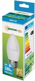 Toolight - LED studená žárovka E-27 230V 6W 500lm Svíčka 13062, OSW-01020