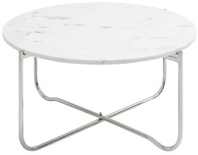 Konferenční stolek Dastus, mramor, stříbrný
