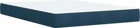 Box spring postel s matrací modrá 140 x 190 cm samet 3290916