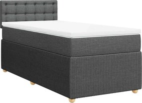 Box spring postel s matrací tmavě šedá 80 x 200 cm textil 3287298