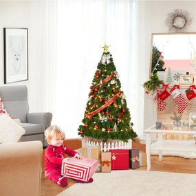 Costway Christmas Tree Umělý vánoční stromek s kovovým stojanem 150-240 cm