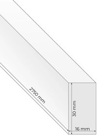 Lameo Dekorativní stěnová lamela mini - bílá 16x30