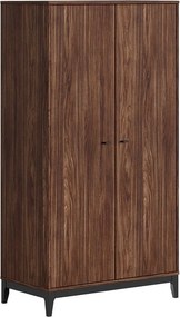 Šatní skříň v dekoru ořechu v tmavě přírodní barvě 100x190,5x55 cm Ilyas – Vipack