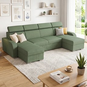 Sedací souprava OSLO U | 170x300x170 | rozkládací + 2x úložný prostor | VÝBĚR TKANIN