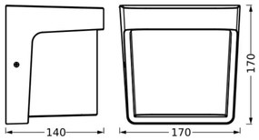 Ledvance - LED Venkovní nástěnné svítidlo ENDURA STYLE IHSAN LED/11W/230V IP65