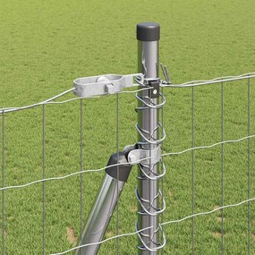 Zahradní euro plot s betonovým základem 10 x 1,5 m Stříbrná 3351003