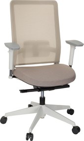 XXXLutz OTOČNÁ ŽIDLE, síťovina, plochá tkanina, bílá, béžová MID.YOU - Online Only kancelářské židle - 001918038302