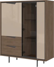 Vitrína V112-3K2F/LF - 112x133x40 cm