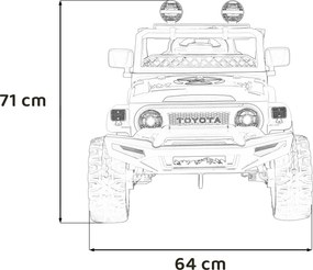 Ramiz Elektrické autíčko Toyota FJ Cruiser béžové + ovladač + pohon 4x4 + LED a audio + EVA kola + plynulý rozjezd