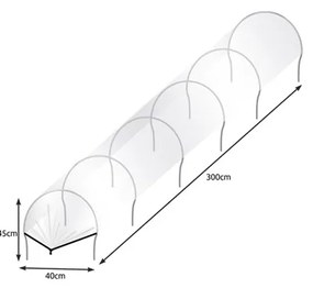 Zahradní skleník, fóliovník - tunel 300 cm