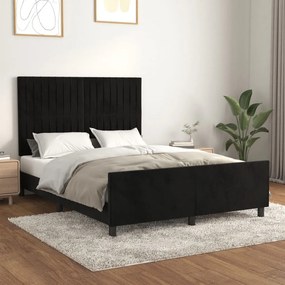 Rám postele bez matrace černý 140 x 190 cm samet 3125875