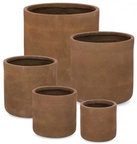BIZZOTTO set 5 květináčů RIGO hnědá 0790677