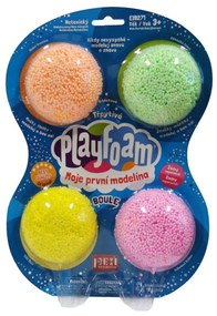 PlayFoam® 4pack třpytivé Modelína/Plastelína kuličková 4 barvy se třpytkami na kartě 19,5x27x3cm