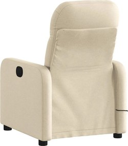 Elektrické masážní polohovací křeslo krémové textil 3206794