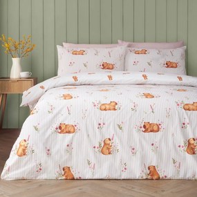 Povlečení na dvoulůžko v přírodní barvě 200x200 cm Happy Capy(bara) – Catherine Lansfield