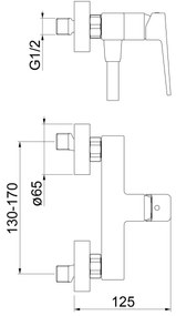 Sapho - Sprchová baterie TURSI matná černá