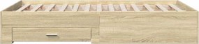 Rám postele se zásuvkami dub sonoma 140x190 cm kompozitní dřevo 3280400