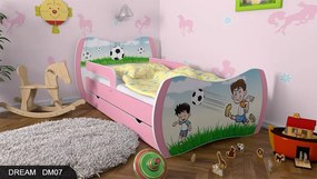Dětská postel Dream vzor 07 140x70 cm růžová