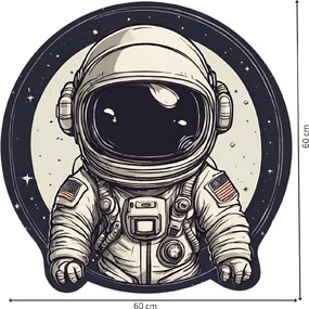 PIPPER. Kruhová samolepka na zeď "Astronaut" Velikost: 100cm