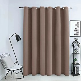 Zatemňovací závěs s kovovými kroužky taupe 290 x 245 cm 134437