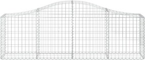 Klenuté gabionové koše 8 ks 200x30x60/80 cm pozinkované železo 3145394