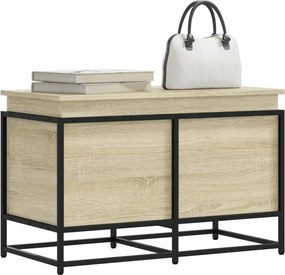 Fionshop 262795966 Úložný box s víkem dub sonoma 80x40x51,5 cm kompozitní