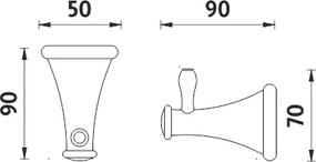 Nimco LADA Retro háček jednoduchý LA 19054-65