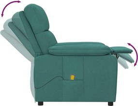 Masážní křeslo tmavě zelené textil 289678